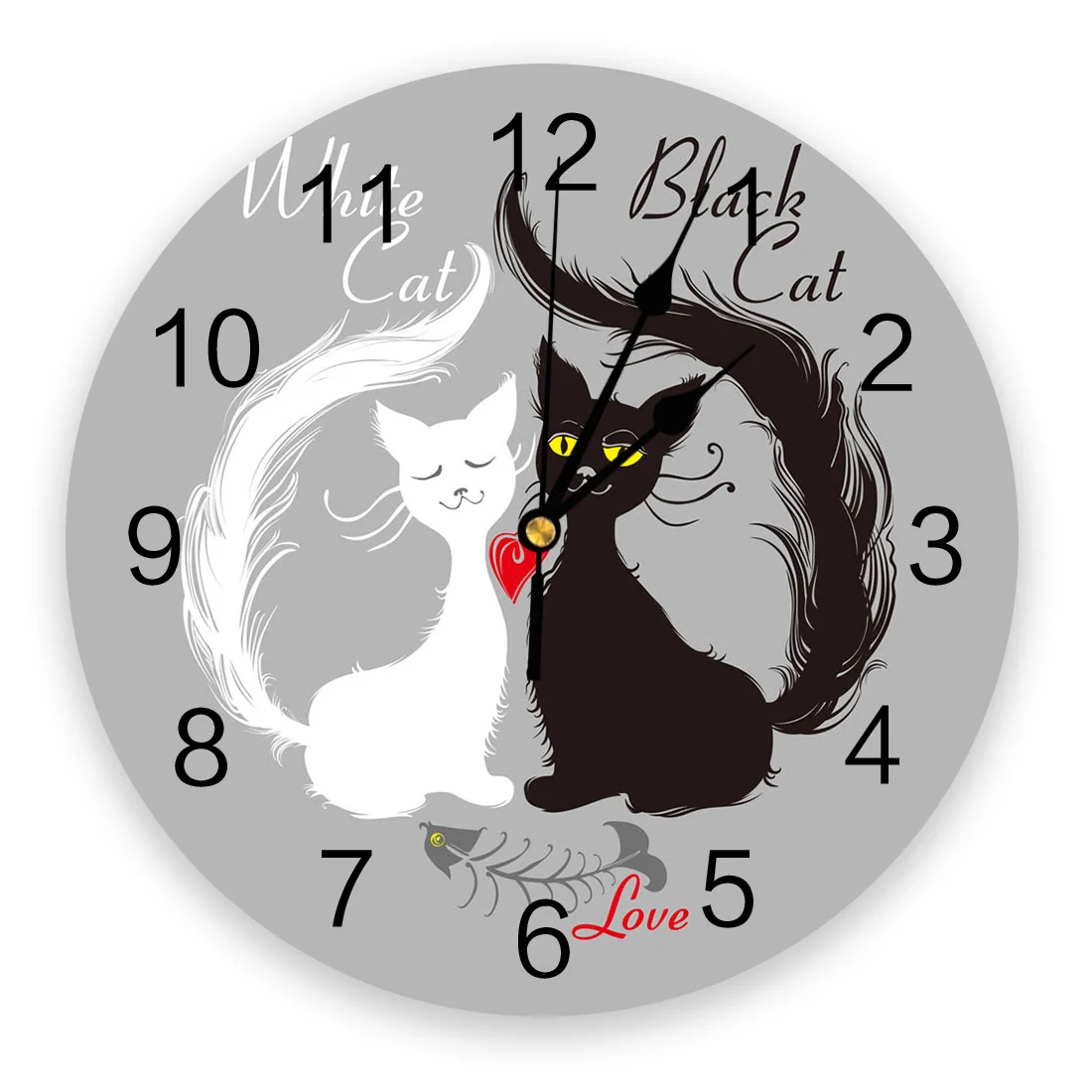Reloj-de-pared-con-dise-o-de-gato-para-el-hogar-accesorio-de-hora ...