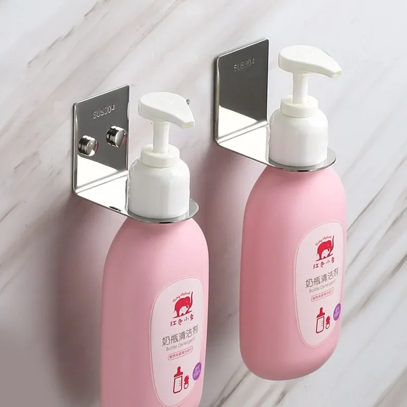 1Pc-Wall-Mounted-Soap-Bottle-Holder-Free-of-Punch-Metal-Hook-Stainless ...