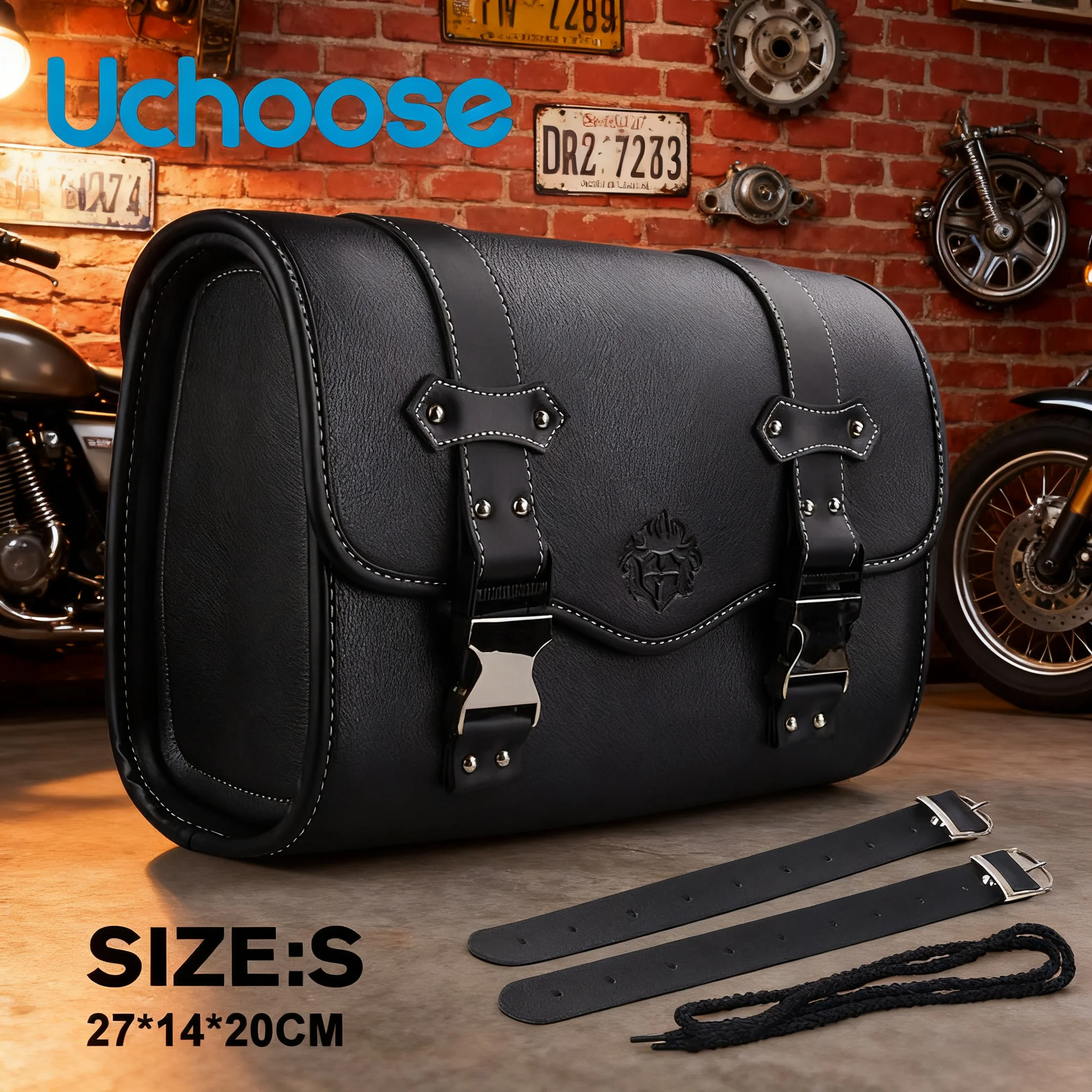 Motorcycle Saddlebag Side Bag Retro PU Motorcycle Tool Bag For ADNOH ...