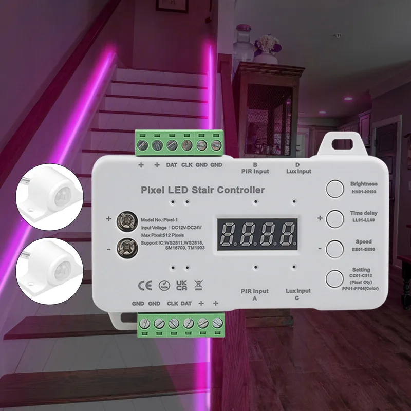 Stair-Streamline-Light-Controller-PIR-Motion-Sensor-Controller-12V-24V ...