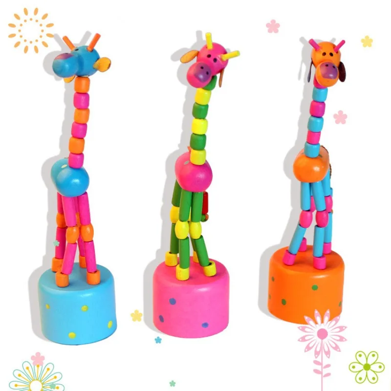 Cartoon-Artwork-Shake-Puppet-Desktop-Figurine-Ornaments-Giraffe-Statue ...