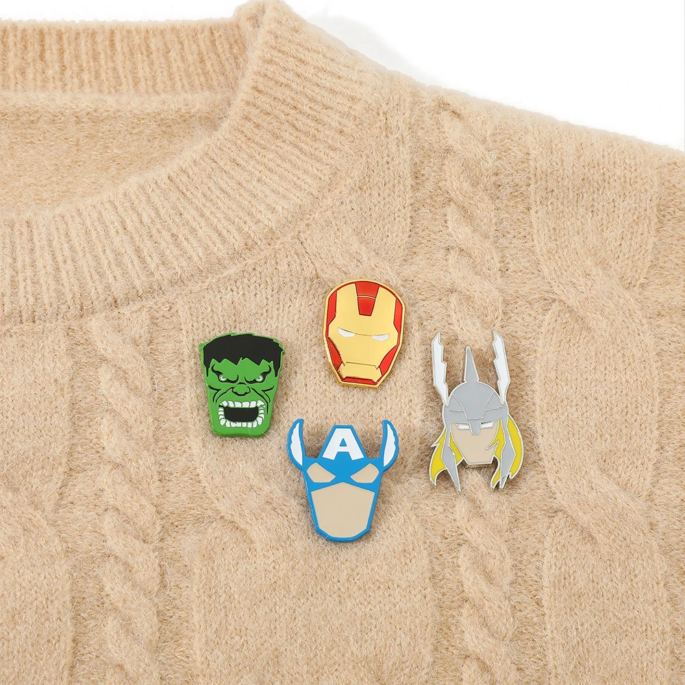 Avengers Superhero Pins for Backpacks Cartoon Cute Badges for Jacket ...