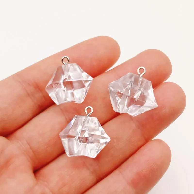 10pcs-23-21mm-Irregular-Transparent-Ice-Cube-Resin-Charms-Pendant ...