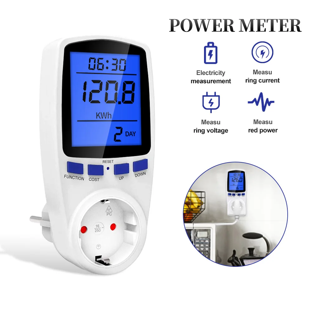 Digital-Power-Meter-Wattmeter-Voltage-Socket-Wattage-Kwh-Energy-Meter ...
