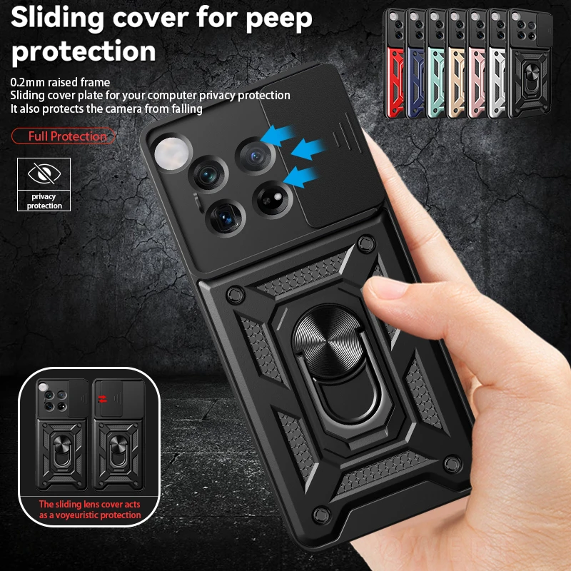 For Oneplus 12 5G Case Magnetic Ring Holder Armor Phone Cases For One ...