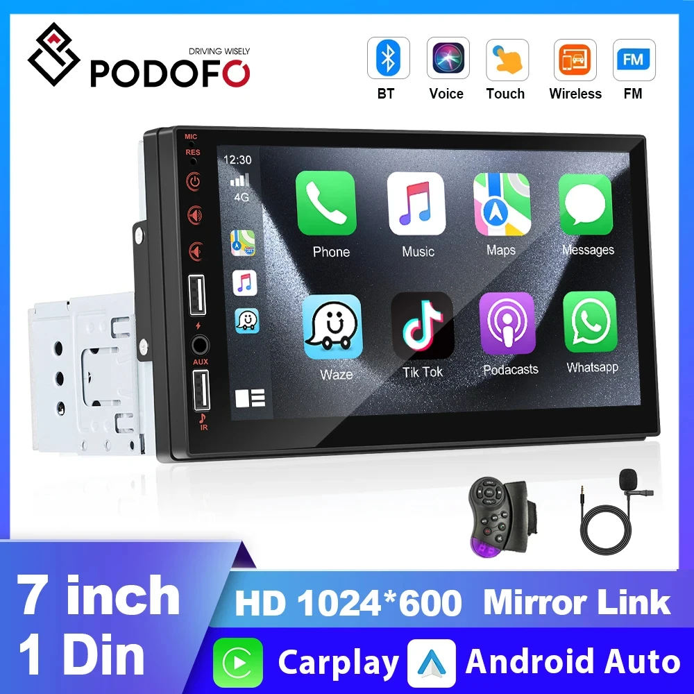 Podofo-REPRODUCTOR-MP5-para-coche-Radio-est-reo-con-Android-Carplay ...