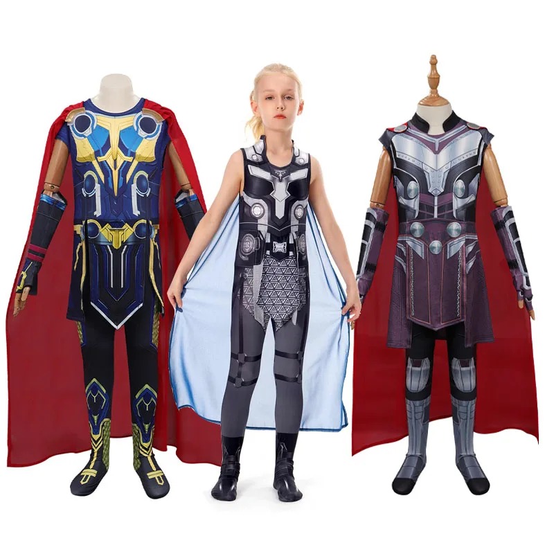 Kids Children Thor: Love And Thunder (2022) Valkyrie Cosplay Costume ...
