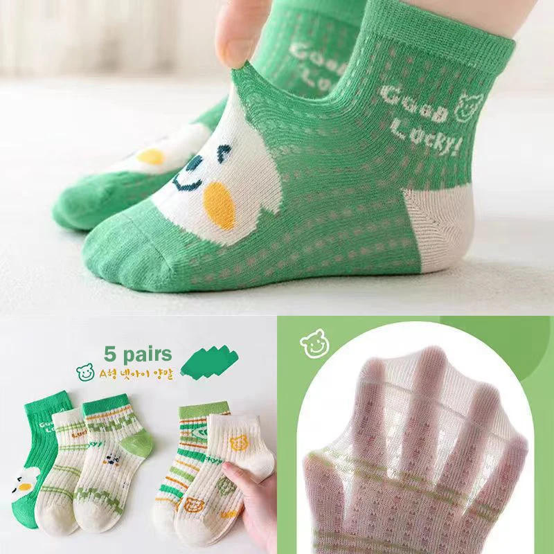 5-Pairs-Summer-Breathable-Mesh-Children-Socks-2-14-Years-Old-Boys-Thin ...