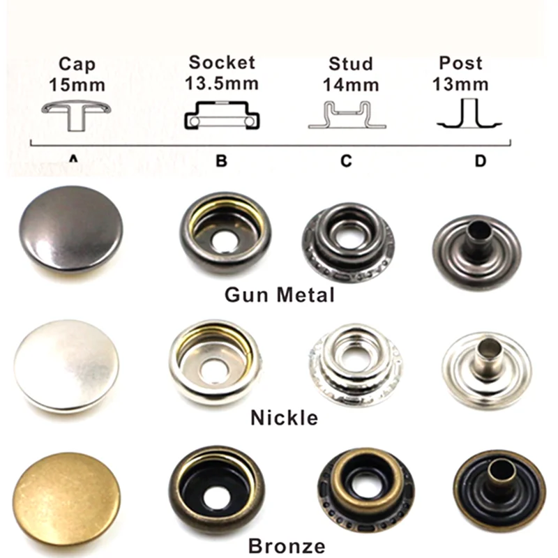 100Sets-Metal-Snap-Buttons-Snap-Button-Snap-Fastener-Press-Studs-15mm ...