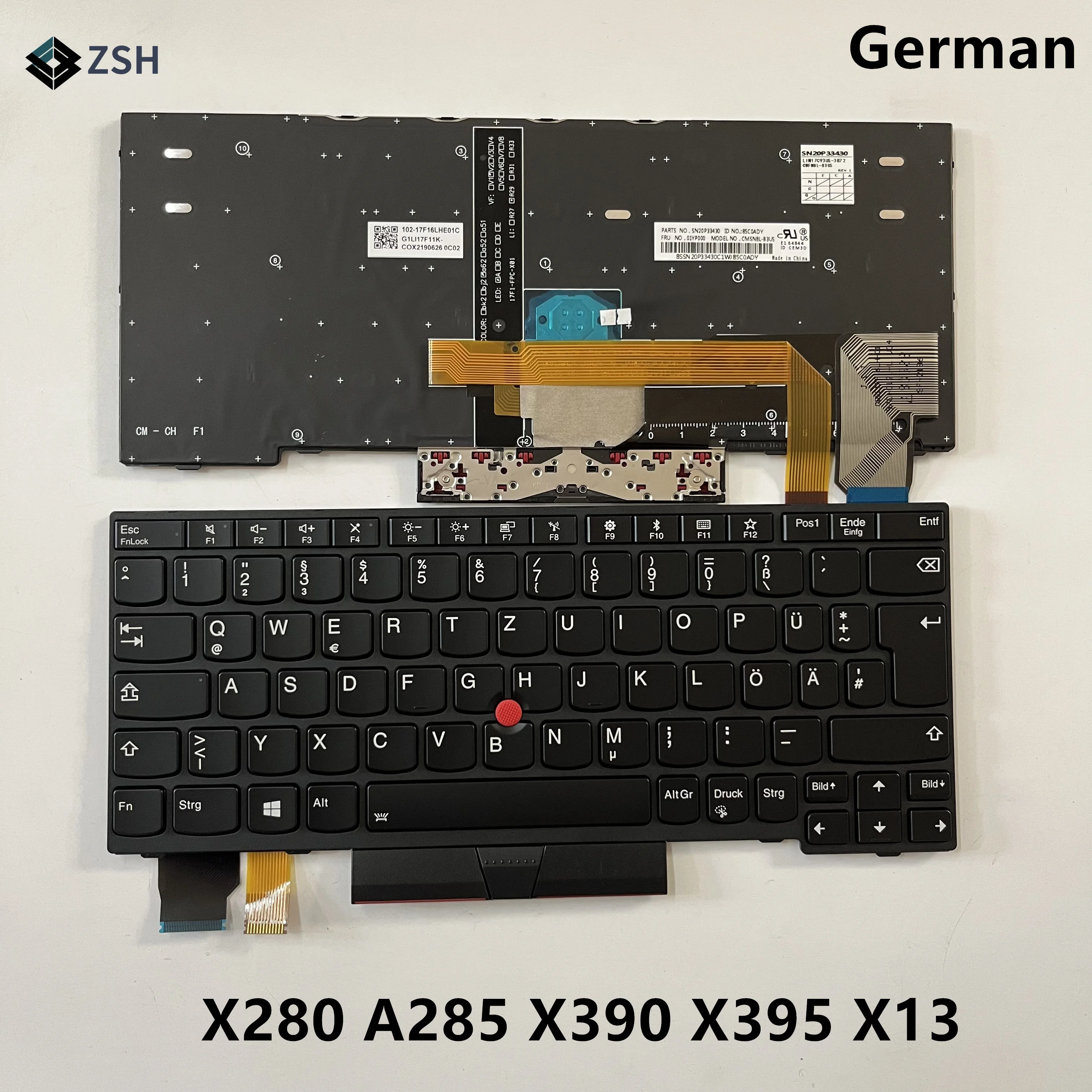 New-Original-GE-GR-German-Backlit-Keyboard-for-Lenovo-Thinkpad-X280 ...