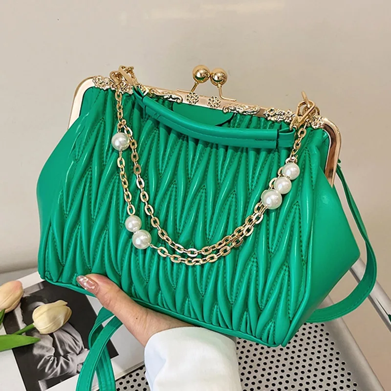 Fashion-Women-Chain-Shoulder-Bags-Kiss-Lock-Shell-Clip-Crossbody-Bags ...