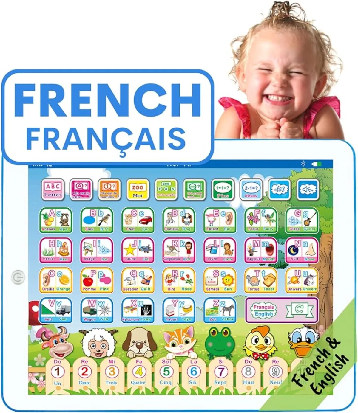 French-English-Bilingual-Learning-Tablet-Toy-Learn-Alphabet-ABC-Numbers ...