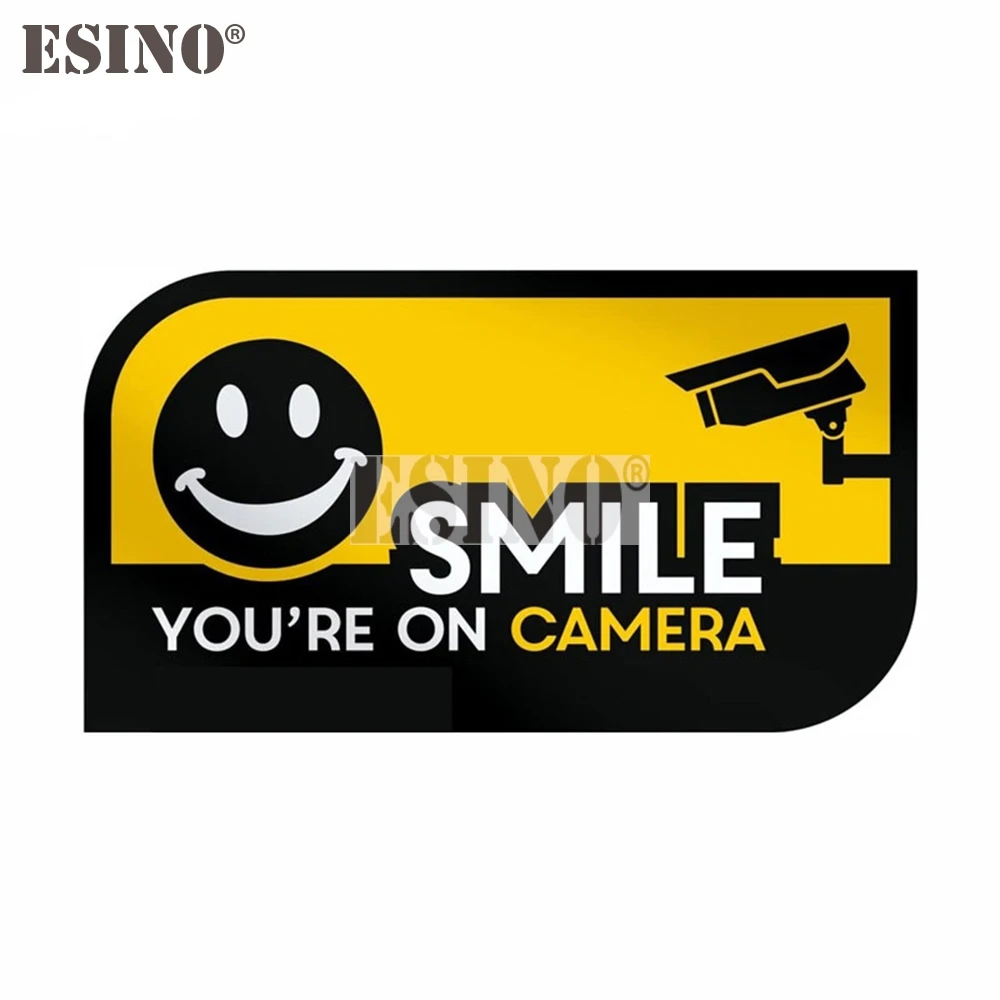 Creative Funny Smile You Are On Camera Decorative Sticker Cartoon PVC ...