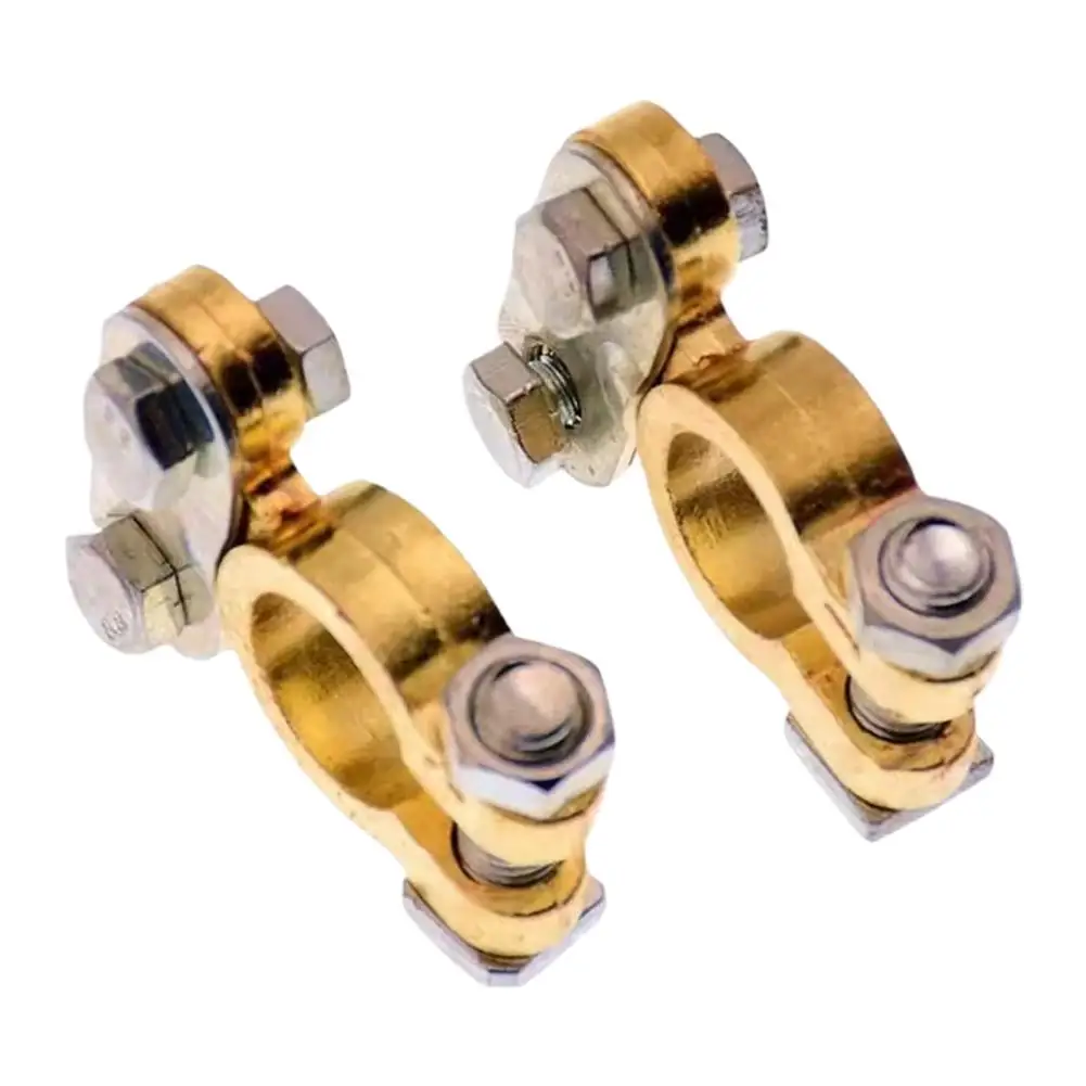 1 Pair 12V Battery Terminal Screw Type Connector Brass Aluminium ...