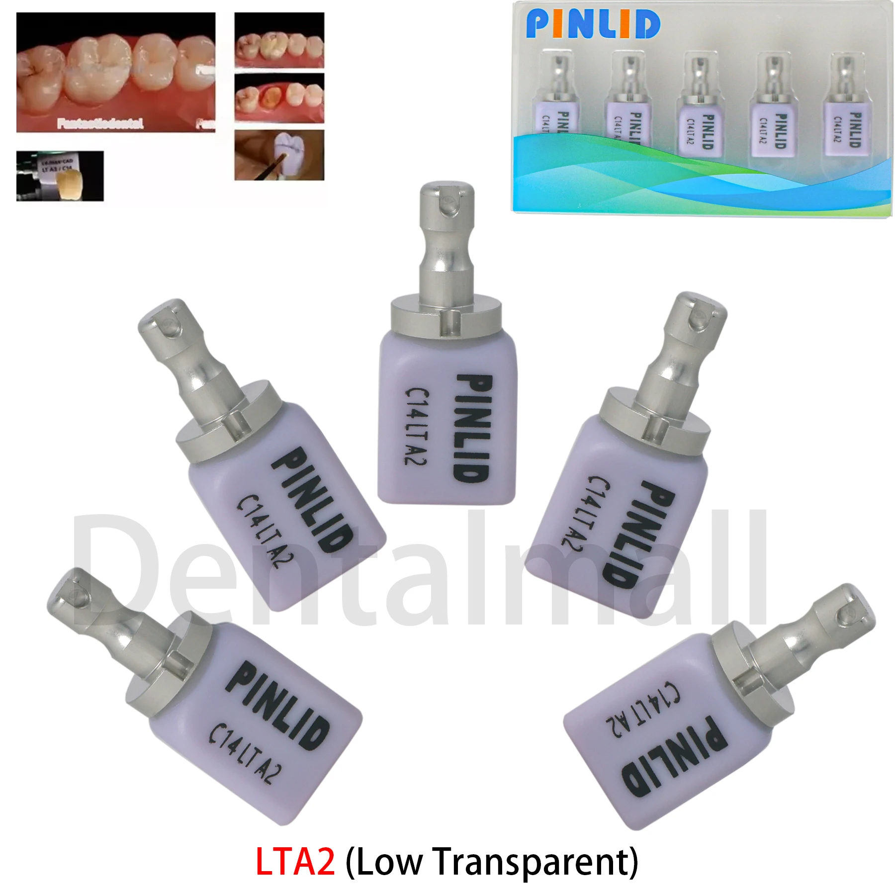 5pcs-Box-C14-Dental-LT-A2-Glass-Ceramic-Lithium-Block-Inlay-crown-Cerec ...