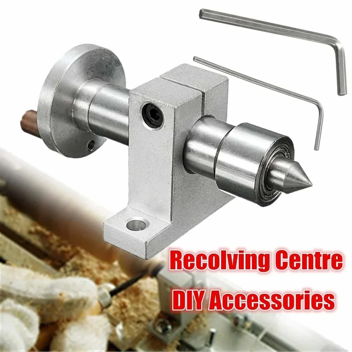 1-Set-Adjustable-Double-Bearing-Live-Centre-Metal-Revolving-With-2pcs ...