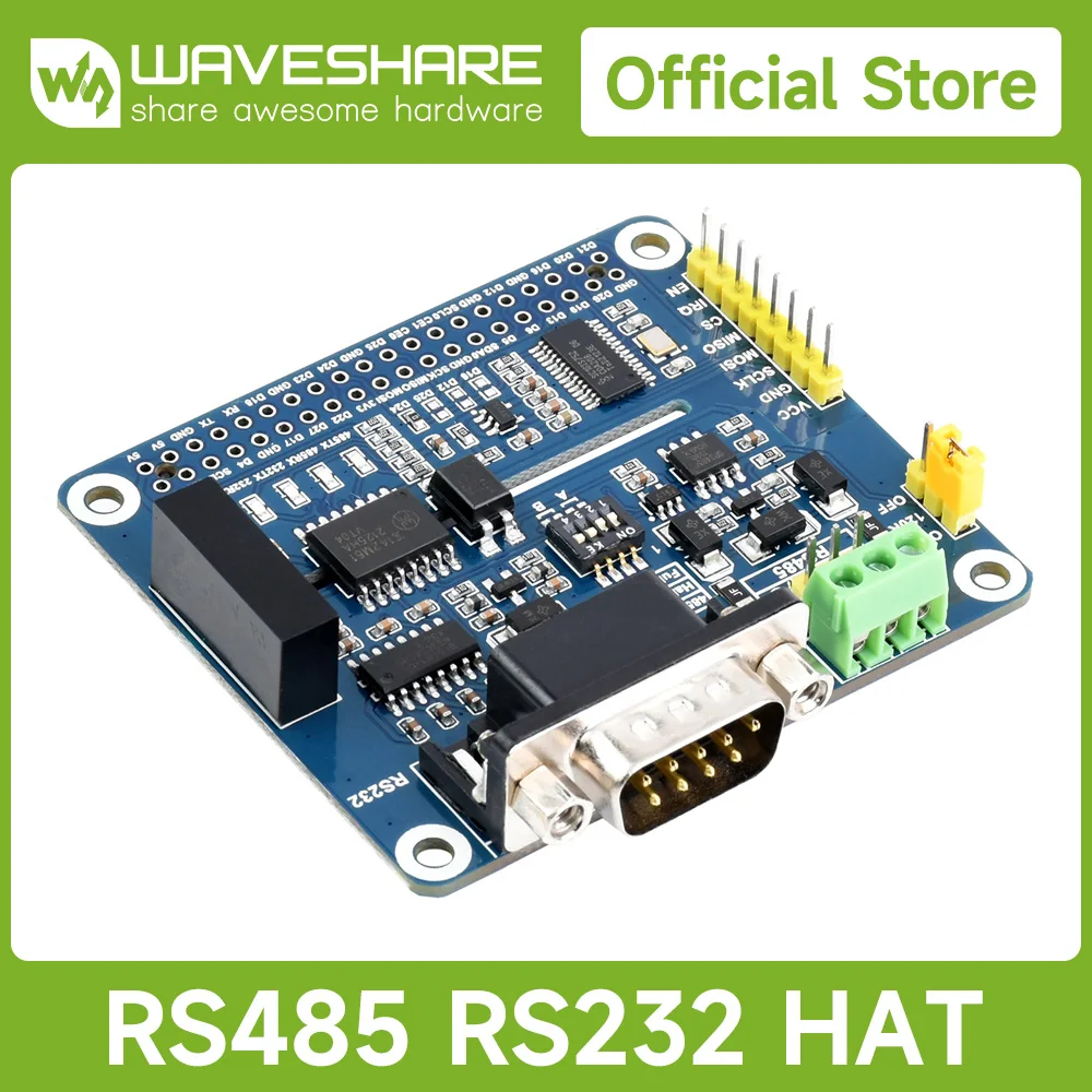 Waveshare-Isolated-RS485-RS232-Expansion-HAT-for-Raspberry-Pi-SPI ...