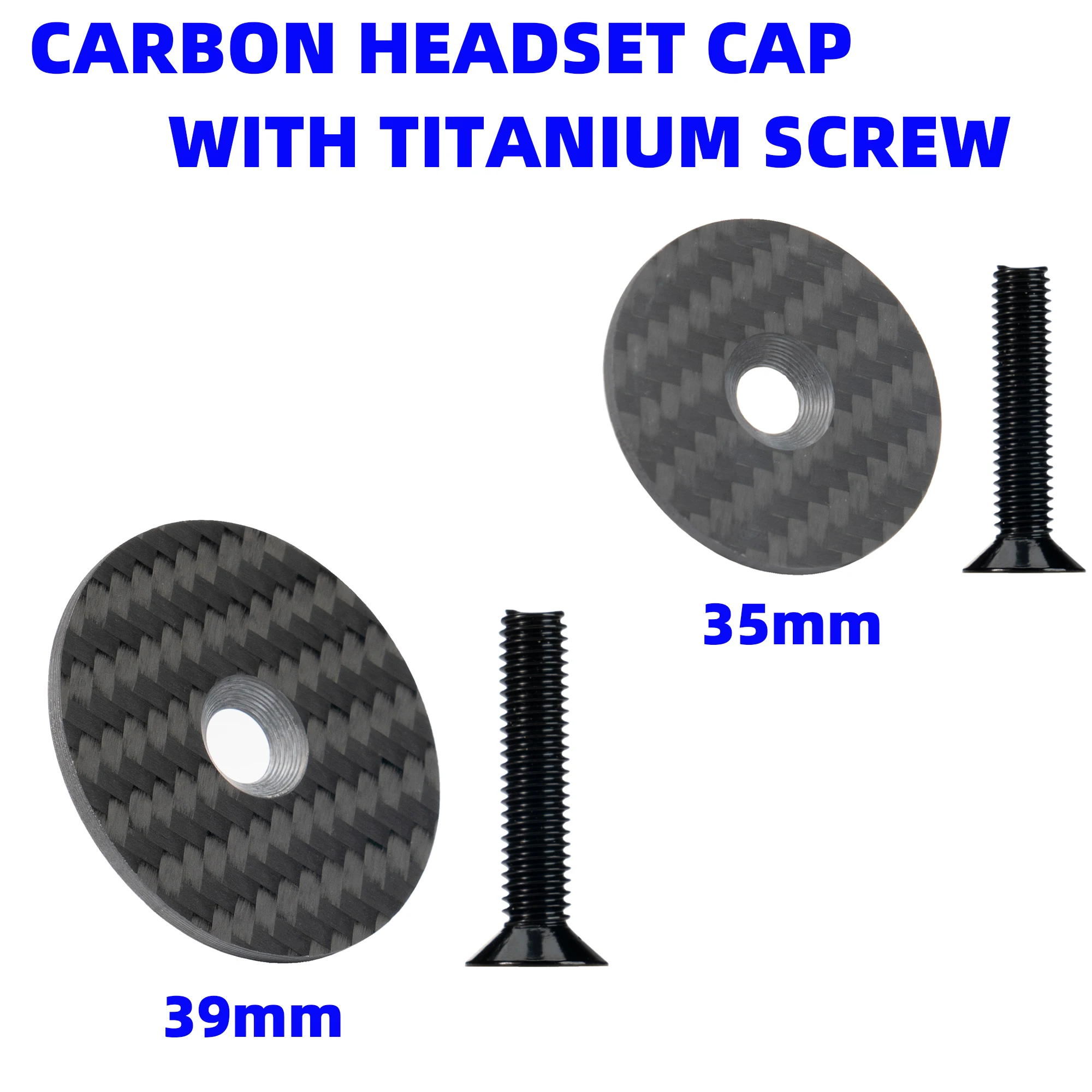 Carbon headset top cap Bike Stem carbon Cap with Ti Screw For OD2 31 ...