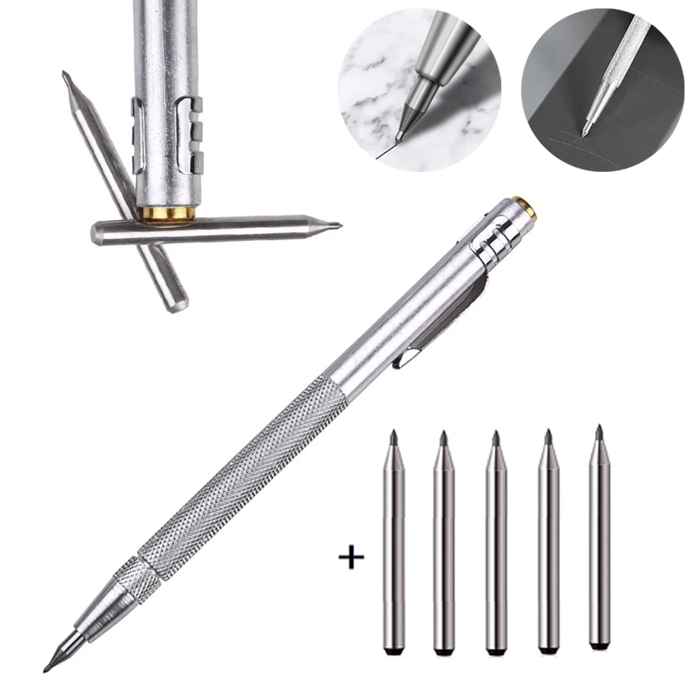 Tungsten-Carbide-Tip-Scriber-With-5pcs-Aluminium-Pen-Scriber-Engraving ...