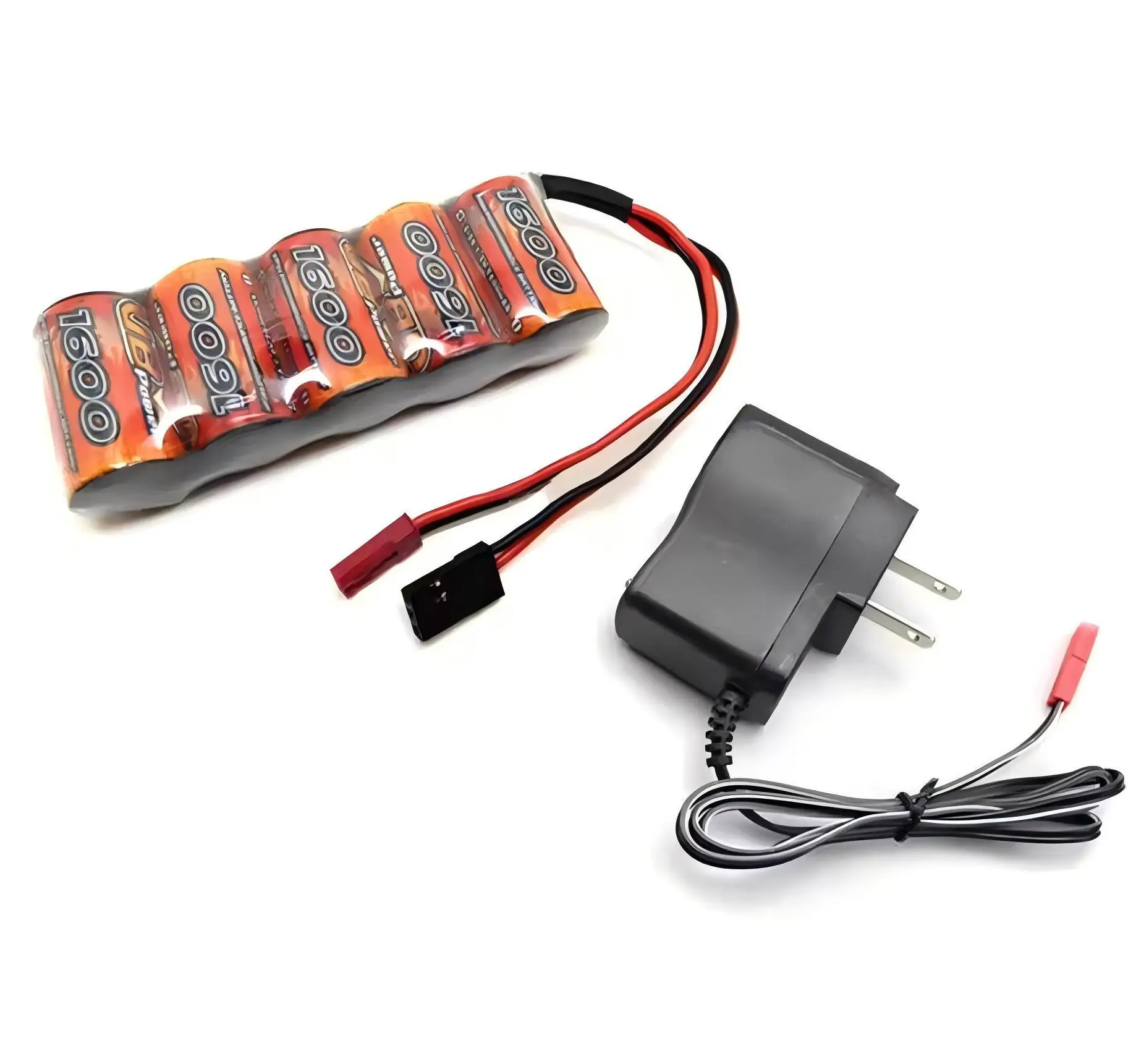 6V 1600mAh NI-MH Receiver Battery Pack | Trapezoidal RC Power for VB ...