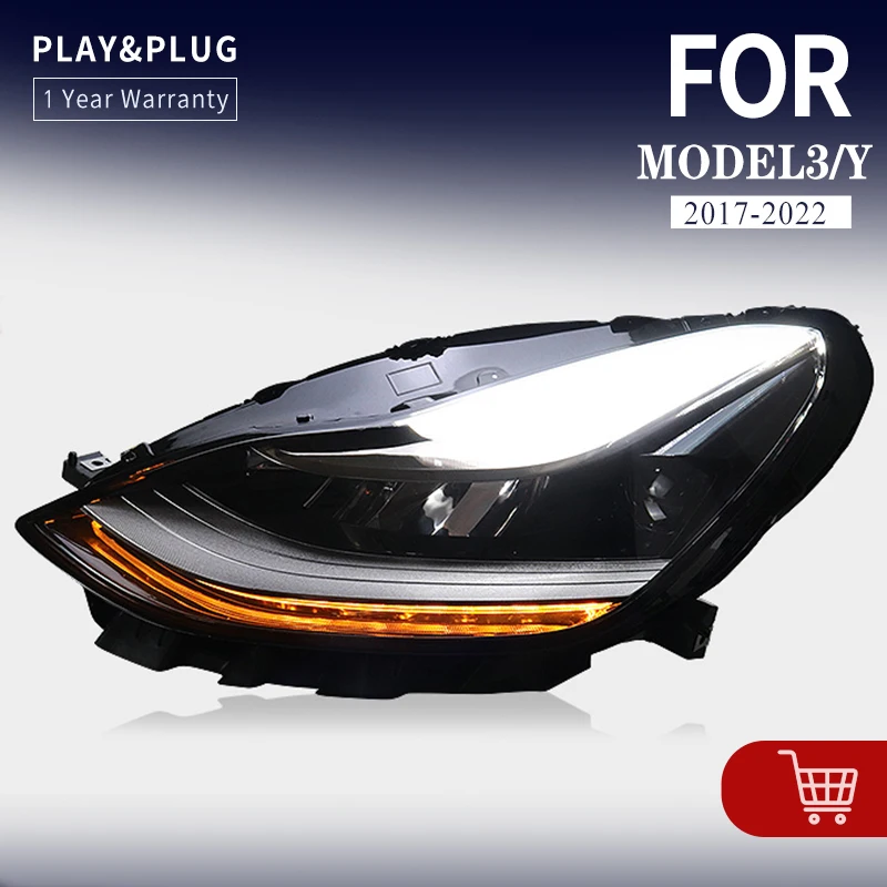 Car-Styling-Head-Lamp-for-Tesla-Model-3-LED-Headlight-2017-2022 ...