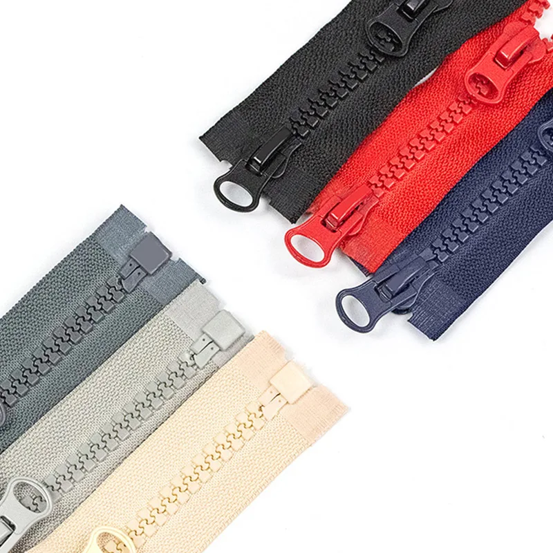 80/90/100cm 8# Resin Zipper Open End Single Double Sliders Zippers ...