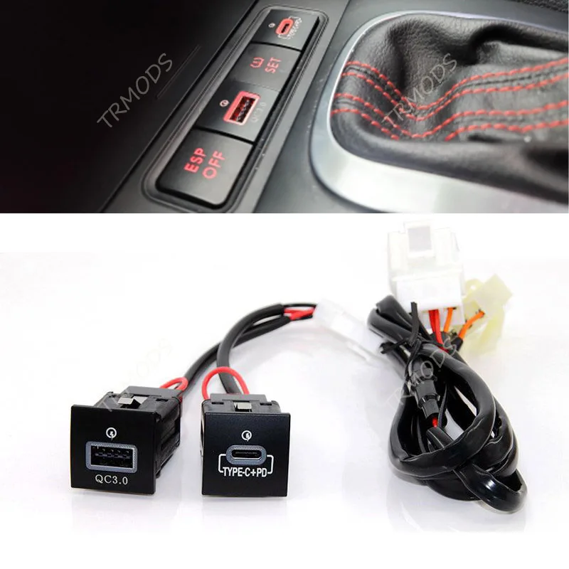 For-Volkswagen-VW-Golf-6-Jetta5-MK5-Scirocco-06-14-Car-Dual-USB-Charger ...
