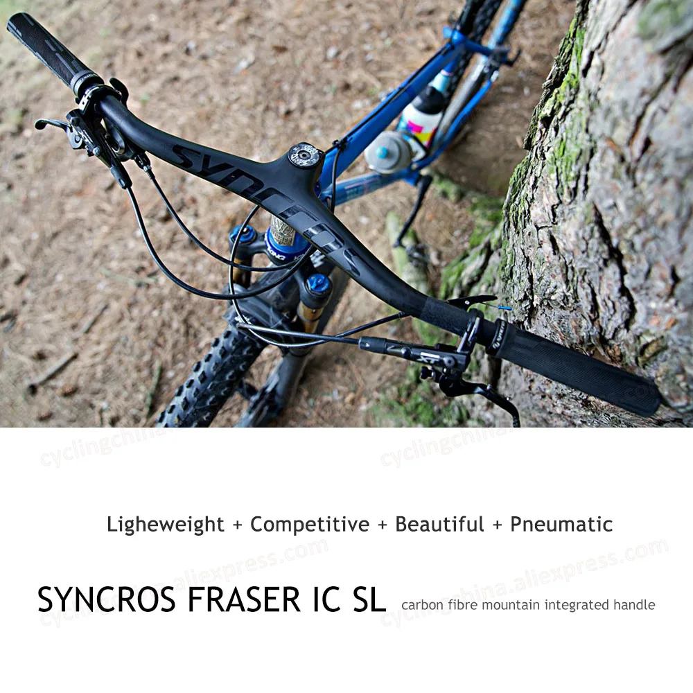 OEM customization Syncros Carbon Fiber Mountain Integrated Handlebar ...