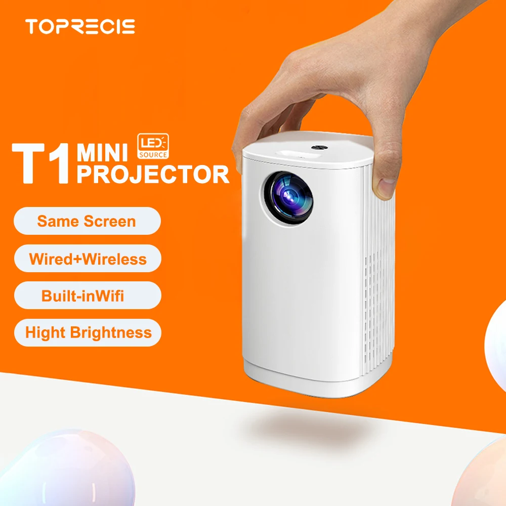 TOPRECIS-T1-Projector-Full-Hd-1080P-Wifi-LED-Same-Screen-Mini-Portable ...