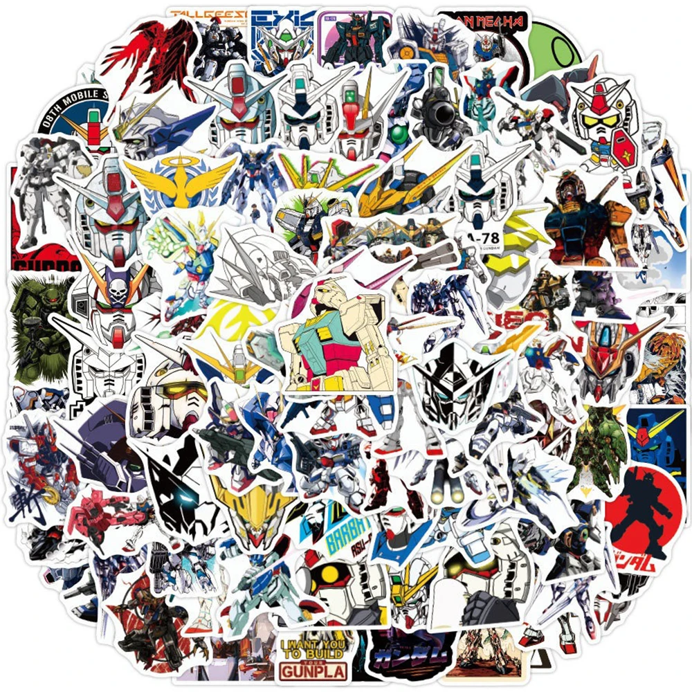 10-30-50-100pcs-Cartoon-Anime-GUNDAM-Stickers-Cool-Graffiti-Decals ...