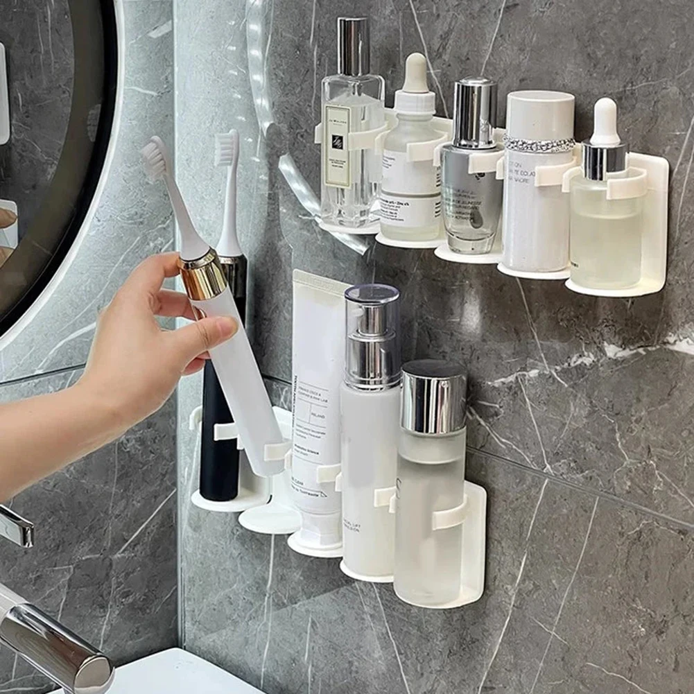 Wall-Mounted-Row-Storage-Rack-With-5-Grid-For-Kitchen-Bathroom ...