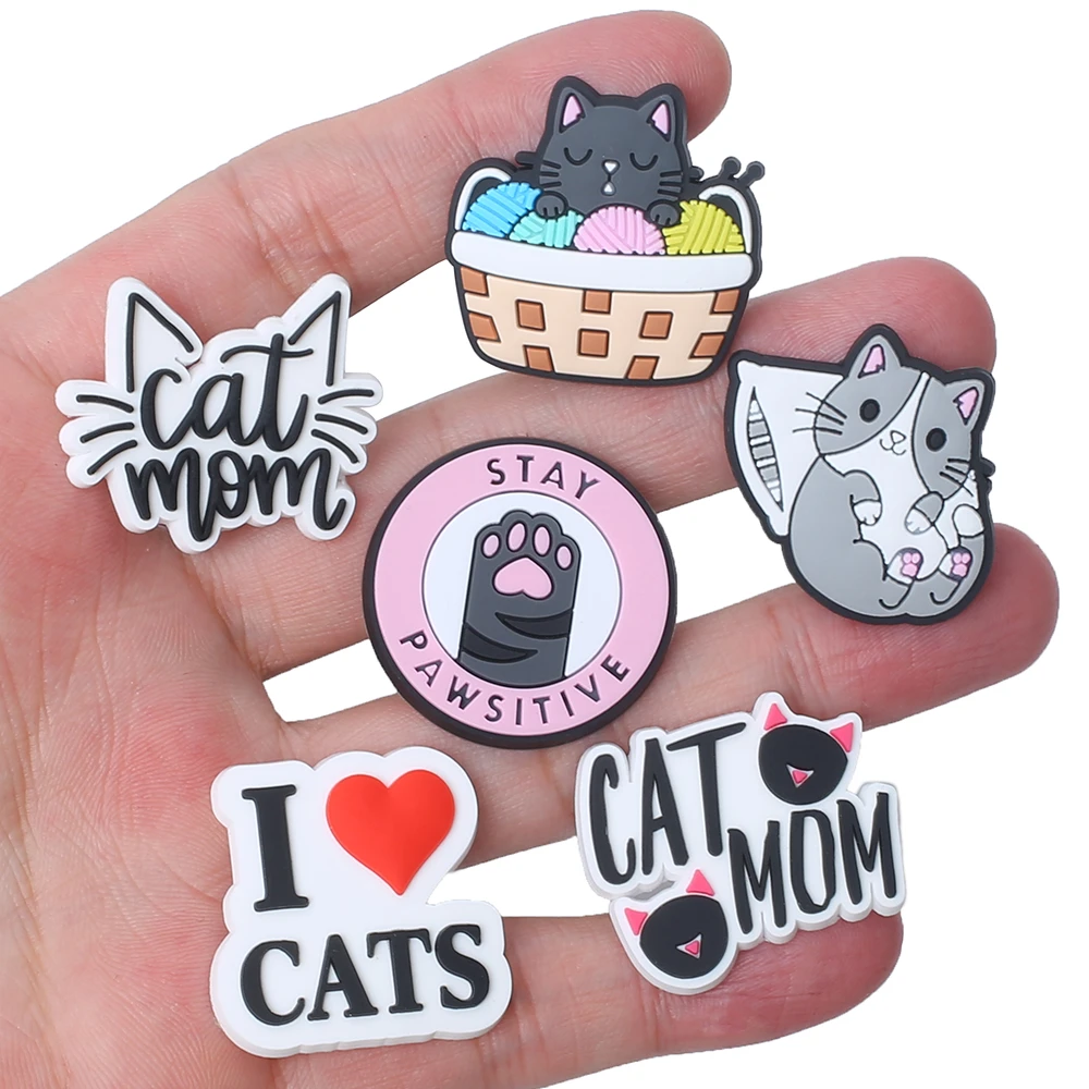 Cartoon Cat Shoe Charms | Crocs Charms Kitty Cat | Crocs Cat ...
