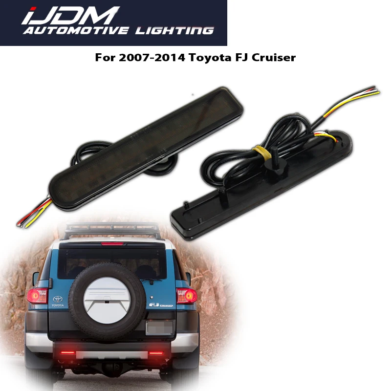 For 2007-2014 Toyota FJ Cruiser Red LED Rear Bumper Reflector Brake ...