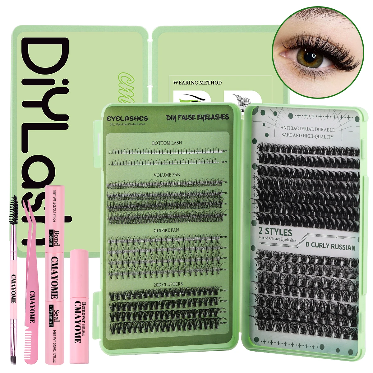 New-DIY-segmented-mixed-long-Wispy-fake-eyelashes-eyelash-book-551 ...