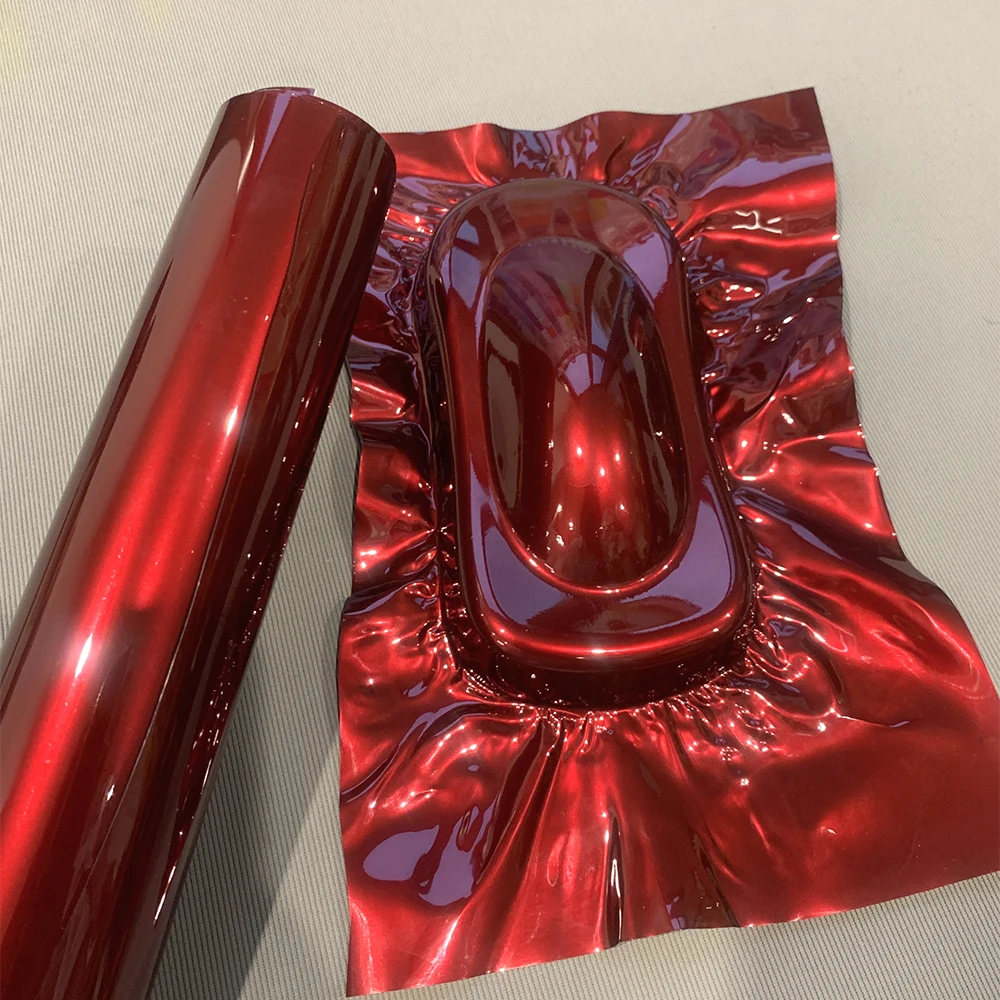 Highest quality super glossy metallic Dragon Blood red vinyl wrap film ...