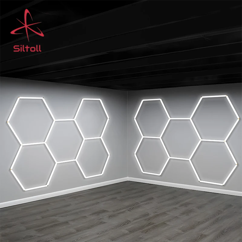 High-Quality-Hexagonal-Garage-Led-Light-Honeycomb-Ceiling-Hexagon-Grid ...
