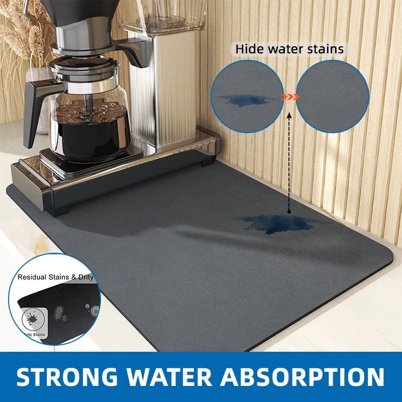 Non-slip Kitchen Absorbent Mat Placemats Table Mats Diatom Mud ...