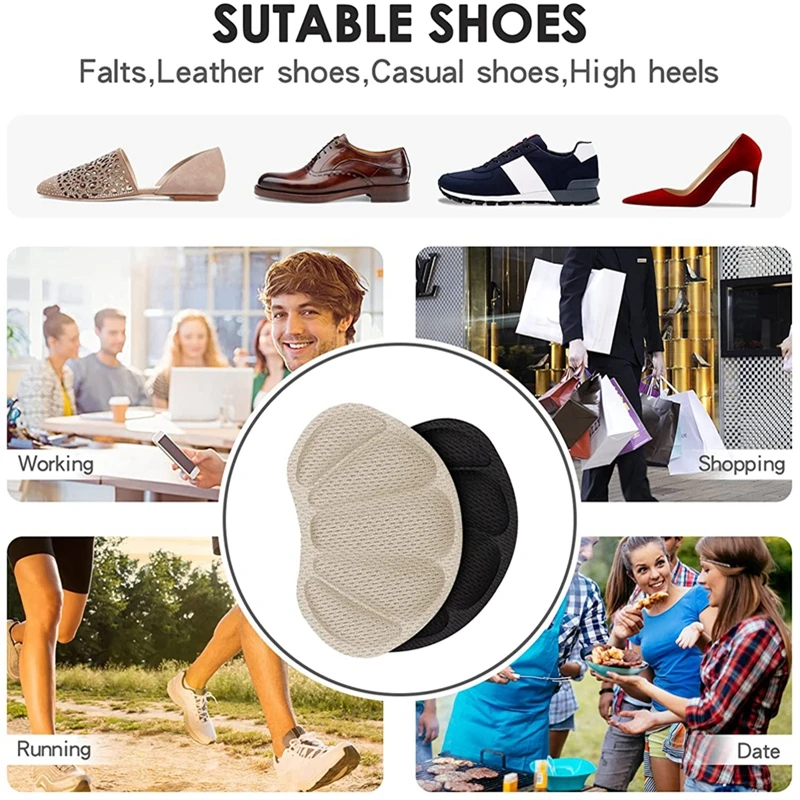 TALONNETTE,Black--Baskets autocollants à talons hauts protecteur de ...