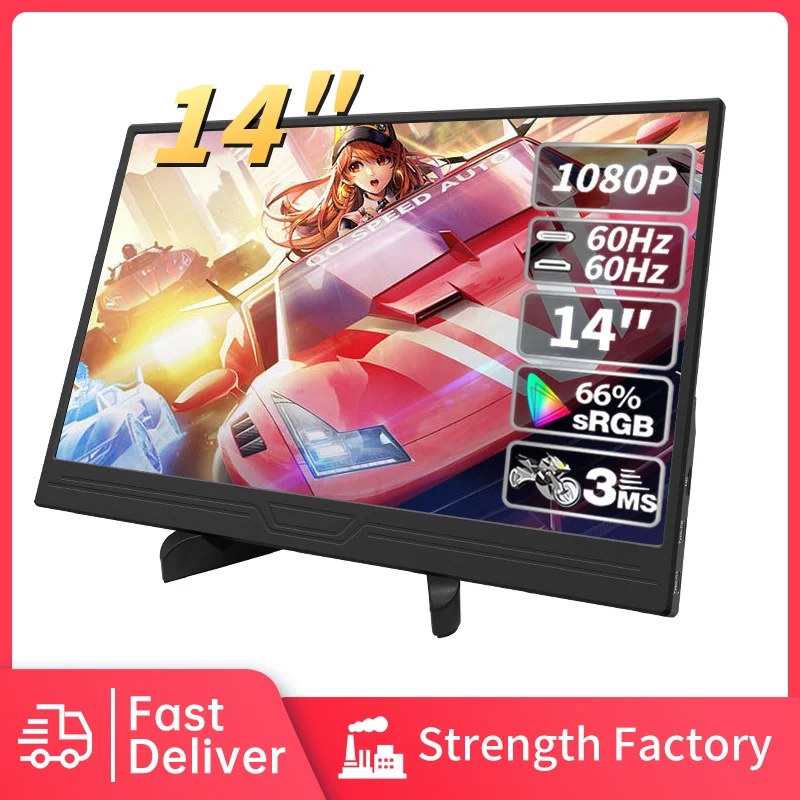 Monitor-port-til-ADS-IPS-Tela-do-painel-14-Polegada-USB-Tipo-C-Compat ...