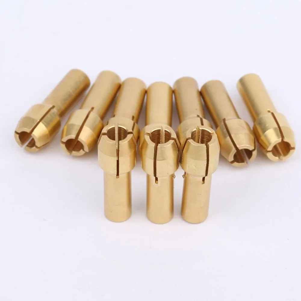 10pcs-Mini-Drill-Chucks-Adapter-for-Dremel-Brass-Collect-3-2mm-1-8-for ...