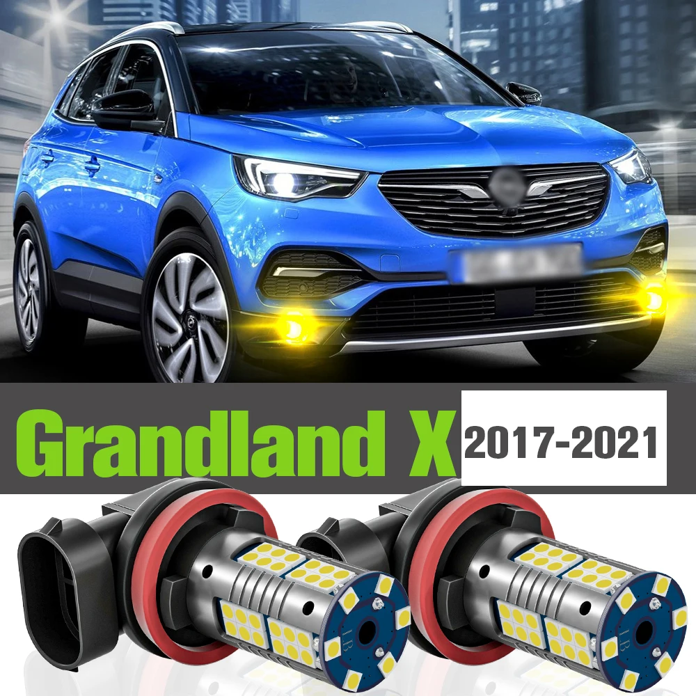 2x LED Fog Light Accessories Lamp For Opel Grandland X 2017-2021 2018 ...