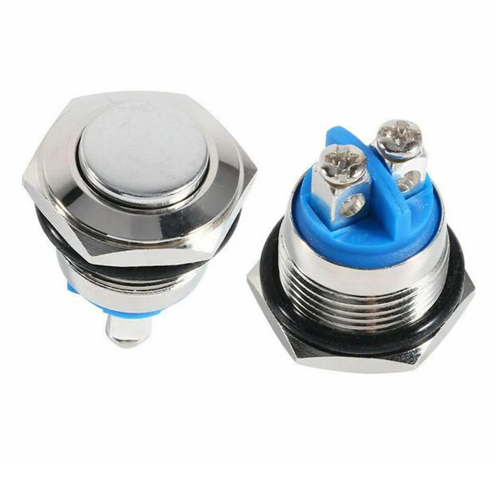 30-AMP-METAL-MOMENTARY-WATERPROOF-SWITCH-12V16mm-5-8-HORN-STARTER-NITROUS-BUTTON-AMP-METAL ...