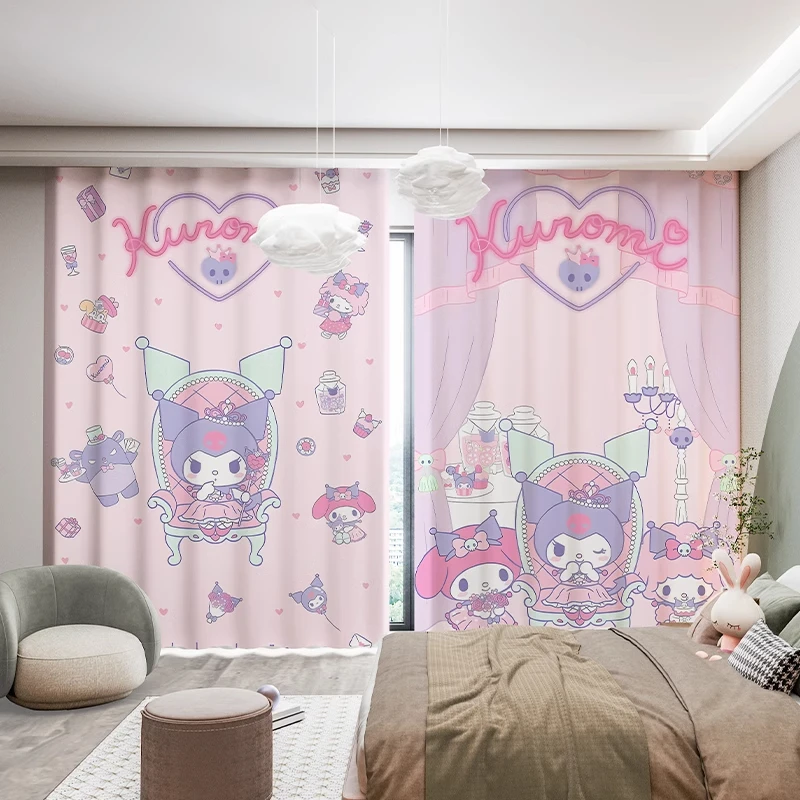 Curtains-Modern-Purple-Kuromi-Little-Devil-Cartoon-Children-Sanrio ...
