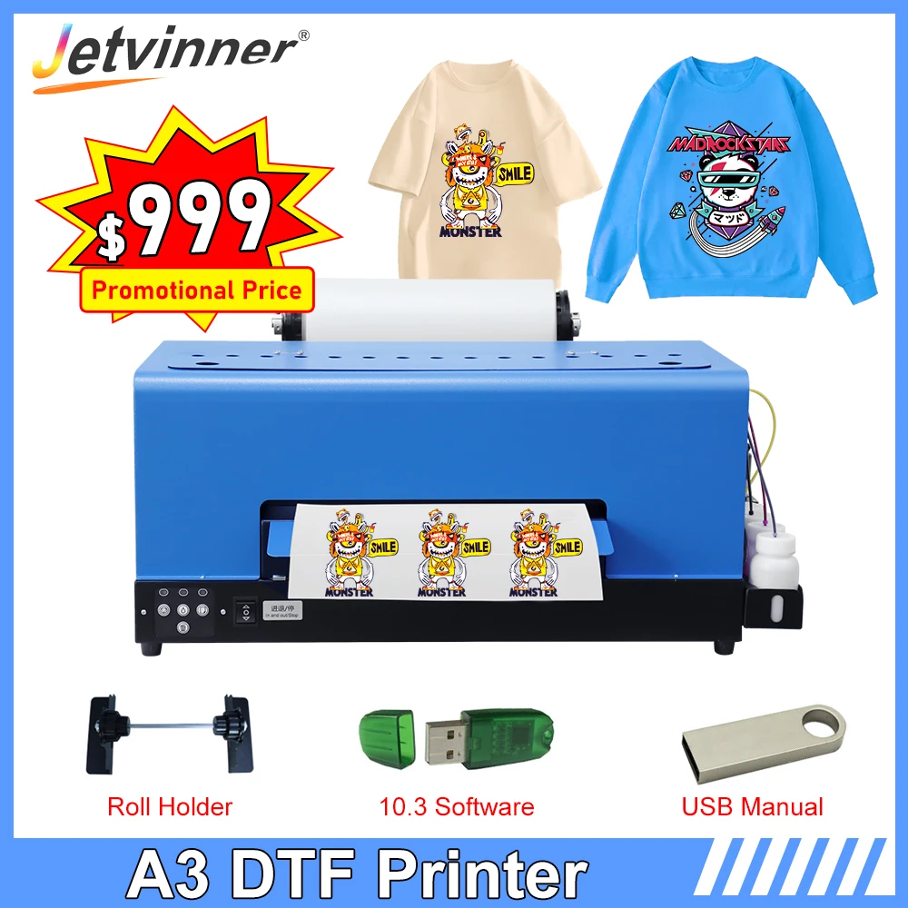 A3 DTF Printer T Shirt Printing Machine A3 Directly Transfer Film a3-dtf-printer-t-shirt-printing-machine-a3-directly-transfer-film