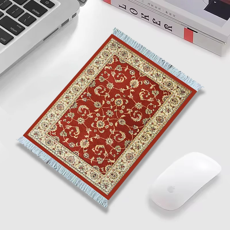 Woven flower Persian carpet mousepad small coaster wholesale mouse pad ...
