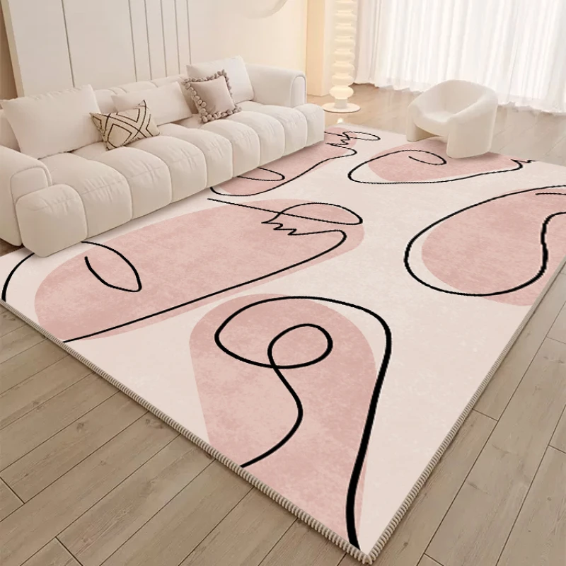 Modern-Minimalist-Carpets-for-Living-Room-Creative-Pink-Bedroom-Decor ...