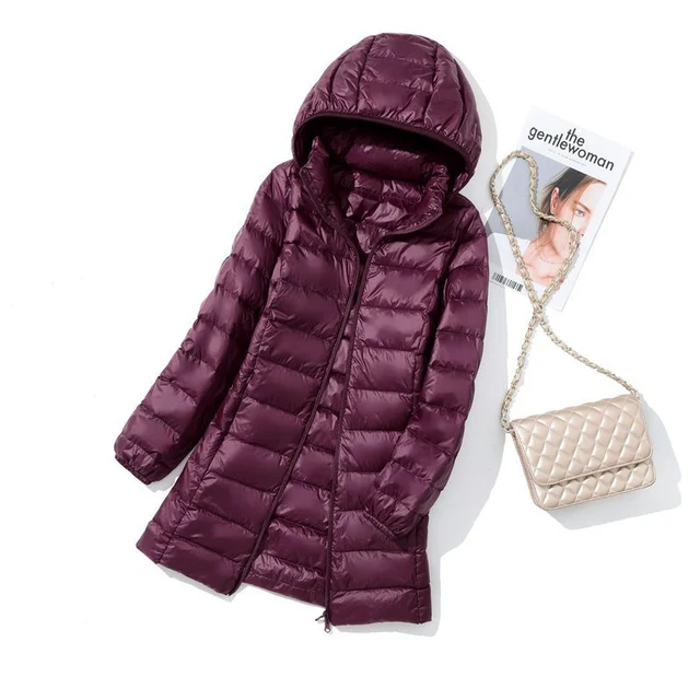 Women Hood Detachable Puffer Jackets 2022 New Autumn Winter Portable ...