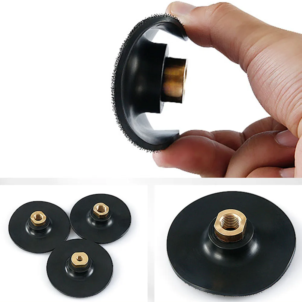 1pc 3Inch 4Inch Rubber Backing Pad M10 M14 Thread Polishing Grinding ...