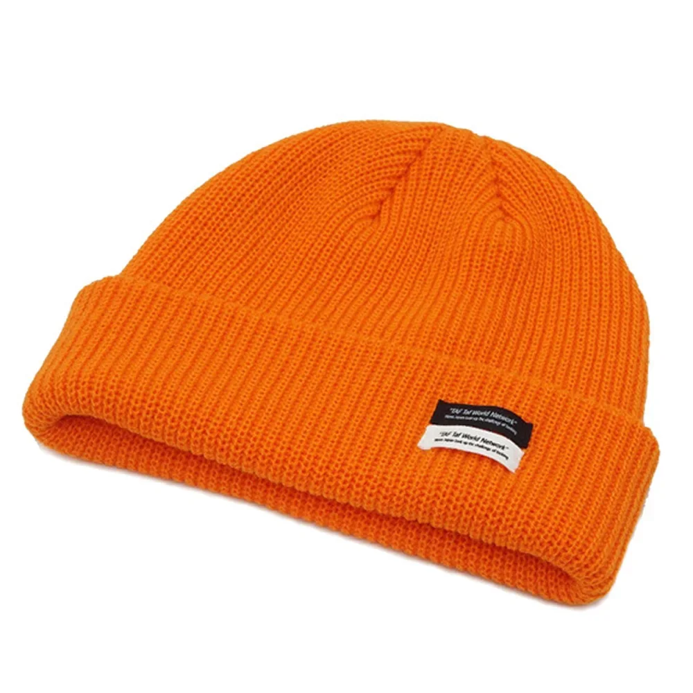 Autumn-Winter-Men-s-Ribbed-Knit-Skull-Cap-Women-Beanie-Cuff-Hat-with ...