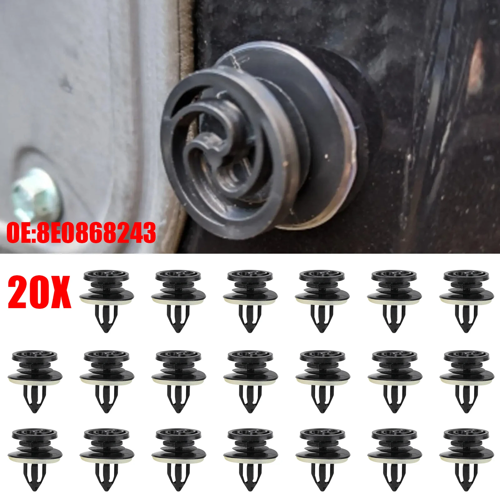 20Pc Car Interior Door Card Fastener Clips 8E0868243 For Audi A3 RS4 A4 ...